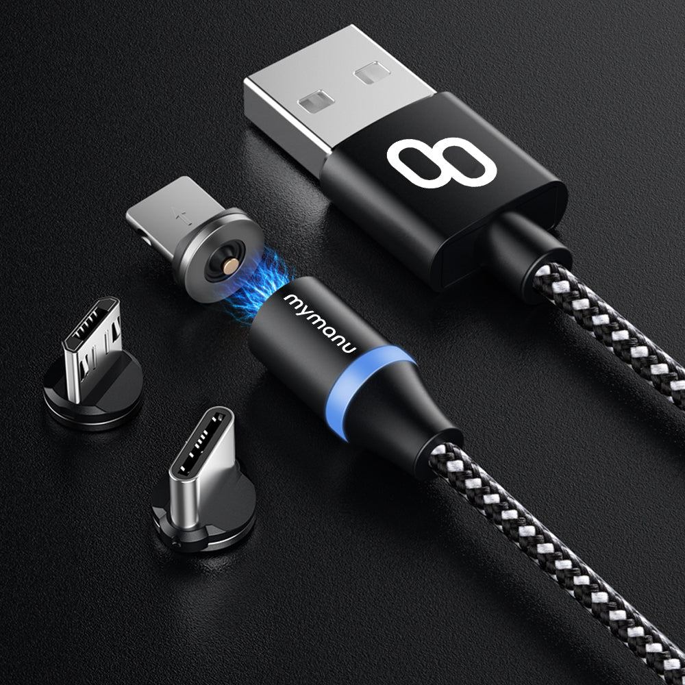 Genius 3 IN 1 magnetic charging cable for Both IOS &Android – Mymanu®